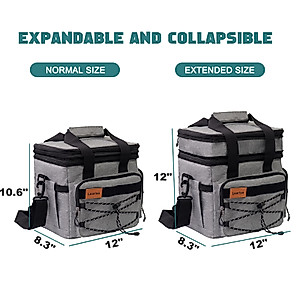 Lunch Bag for Women/Men,2-Tier Reusable Insulated Lunch Box with Adjustable Shoulder Strap, Leakproof Tote Bag Organizer for AdultsTactical Simple Modern Cooler Lunch Box for Work Picnic,Gray