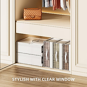 MSHOMELY 4 Pack Bed Sheet Organizers and Storage, Foldable Sheet Organizer for Linen Closet, Plastic Sheets Set Linen Closet Organizer Folder for Bedding Sheets, Duvet Covers, Pillow Case, White