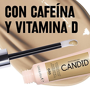 Revlon PhotoReady Candid Face Makeup with Anti-Pollution & Antioxidant Ingredients, Longwear Medium-Full Coverage Infused with Caffine, Natural Finish,Oil Free, 030 Light Medium, 0.34 Fl Oz