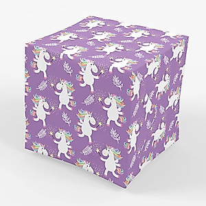 Stesha Party Unicorn Wrapping Paper Girl Birthday Present Gift Wrap, 30 x 20 Inch (3 Sheets)