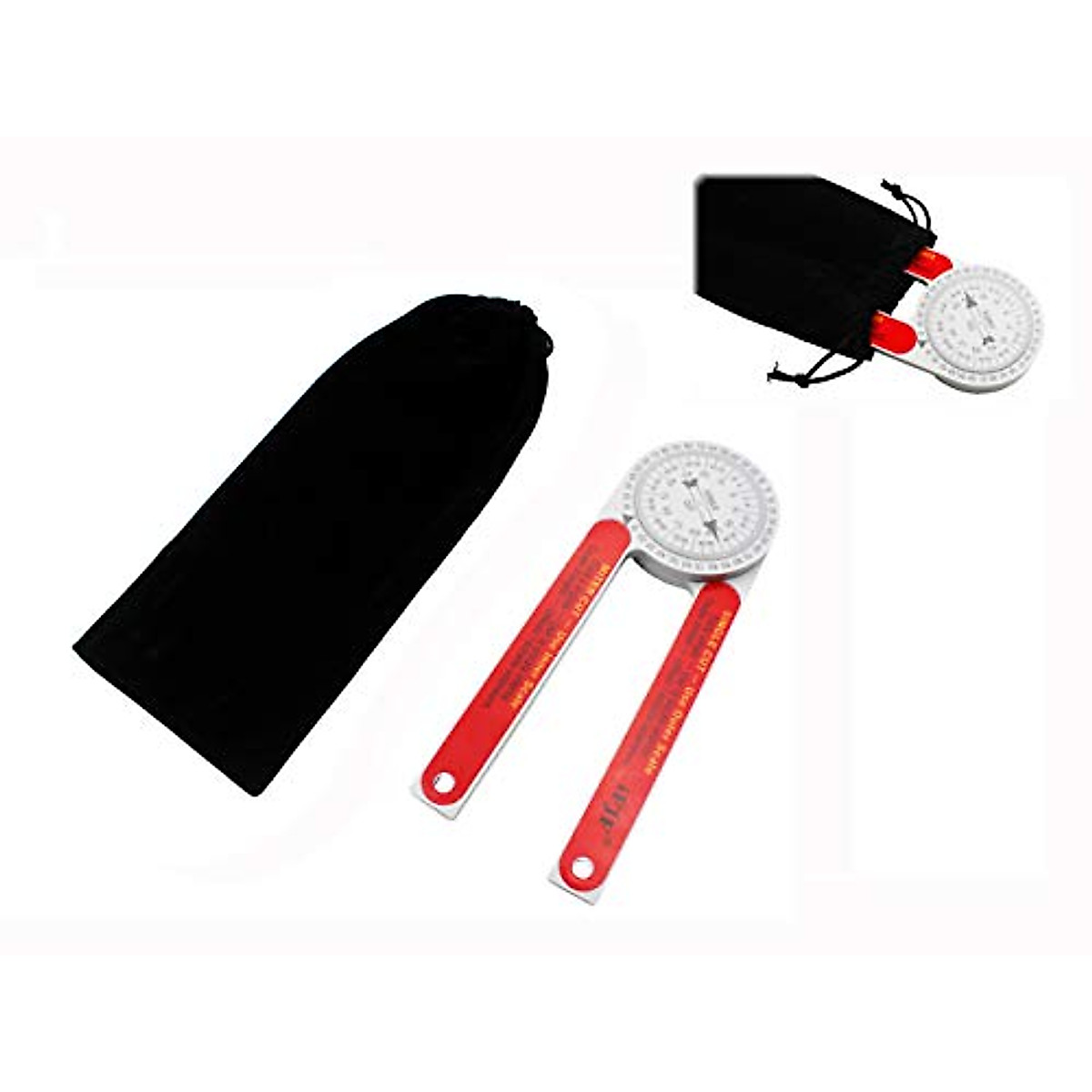Miter Saw Protractor Replacement for #505P-7 Angle Finder Featuring Precision Laser-Inside & Outside Miter Angle Finder Protractor for All Building Trades, Plumbers, Carpenters Plastic （Red）