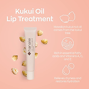 Hanalei Lip Treatment Bundle (Clear and Mauve Pink) | Made with Kukui Oil, Shea Butter, Agave, and Grapeseed Oil, Soothe Dry Lips (Cruelty free, Paraben free)