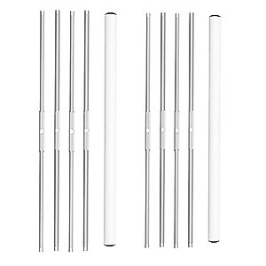iPower 8-Pack Bowl Leaf Trimmer Replacement Stainless Spin Clean Cut Include 4 Serrated 4 Straight, Actual Length 13.4 Inches, 16'' Blades 8 Pcs