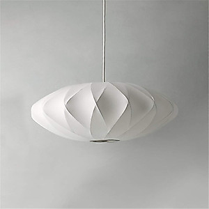 RUNNUP North Europe Designer Fabric Saucer Pendant Light Creatiion Postmodernism Ceiling Fixtures Hanging Lighting Lamp for Coffee Shop Teahouse Dining Room, 15.75''