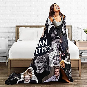 Blanket Evan Peters Soft Warm Fluffy Lightweight Blanket for Throws Blankets All Season for Bedroom Living Room (50"x40")