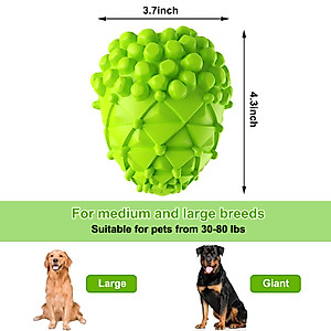 AikoPets Dog Chew Toys, Rubber Dog Squeaky Chew Toys,Reduces Plaque & Tartar Teeth Cleaning Chew Toys, Tough Tear-Resistant Pinecone Shape Dog Toys for Large Dog