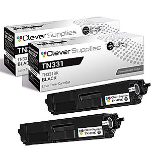 CS Compatible Toner Cartridge Replacement for Brother TN331 TN-331 TN336 TN-336 TN331BK TN336BK 2 Black HL-L8250 L8350 L8350CDWT L8250CDN L8350CDW MFC-L8600 MFC-L8850 MFC-L8600CDW
