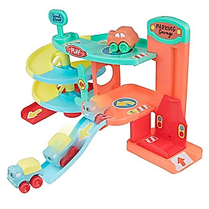 Lots to Play Toys - Multi-Story Baby Car Parking Garage - JC Toys