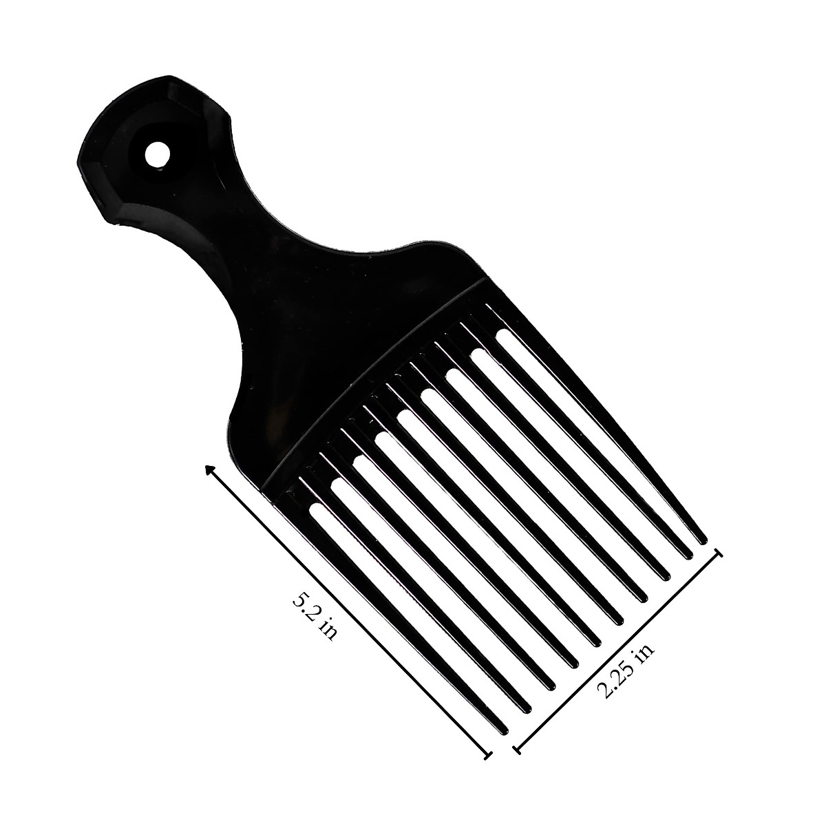 Vakly Hair Pick Comb - Wide Tooth Afro Lifts, Pack of 4 Combs - 5.25 Inch - for Hair Styling, Lifting, Detangling, Adding Volume for Long Curly and Thick Hair, Wigs and Beards for Men & Women