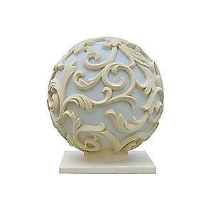 JSBDPHW European Style E27 Pillar Lamp Round Waterproof Stone Column Light Outdoor Courtyard Fence Post Light Villa Gate Decoration Base Lamp Landscape Lamp