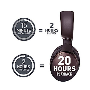 Panasonic Noise Cancelling Headphones with Wireless Bluetooth, Alexa Voice Control & Other Assistants - RP-HD605N-T - Over The Ear Headphone (Brown)