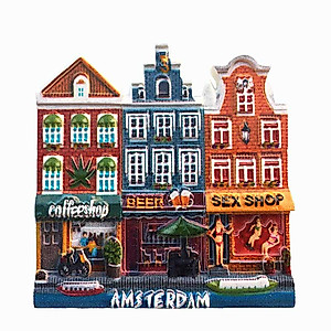 Amsterdam Holland 3D Fridge Magnet Souvenir Gift Collection Home Kitchen Decoration Magnetic Sticker Amsterdam Netherlands Refrigerator Magnet