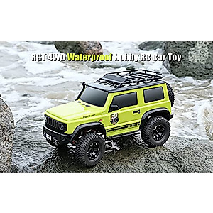 roadwi RGT RC Crawler 1:10 4WD Off-Road Truck Rock Cruiser RC 136100V3 Hobby RC Car Toy Car for Adults (Fluorescent Green)