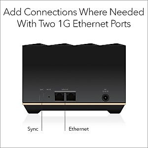 NETGEAR Nighthawk Tri-band Whole Home Mesh WiFi 6E Add-on Satellite (MS90) – Works with Your Nighthawk MK93S System - Adds Up to 2,500 sq. ft. Coverage - AXE5700 (Up to 5.7Gbps)