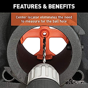 CURT 60611 Double Lock EZr Gooseneck Hitch with 2-5/16-Inch Flip-and-Store Ball, 30,000 lbs