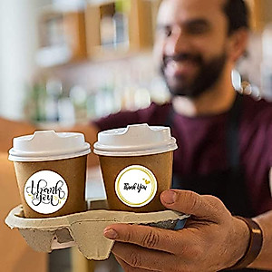 Thank You Sticker roll, Business Sticker, Bubble Envelope and Gift Bag Packaging Label, 3 Different Flower Patterns. 500 Sheets per roll, 1.5 inches in diamete, 4style