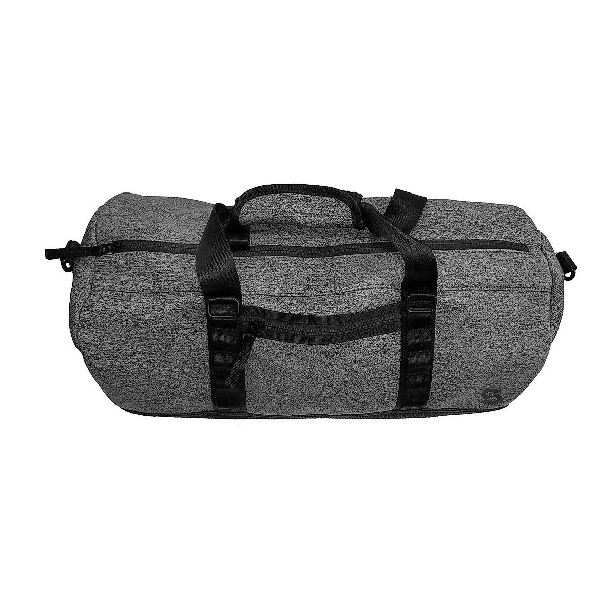 Smassy Durable Neoprene Gym Bag with Vegan Leather Bottom - Large Sports Duffel with Adjustable Shoulder Strap and Multiple Pockets