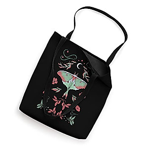 Luna moth and crescent moon Moth Tote Bag