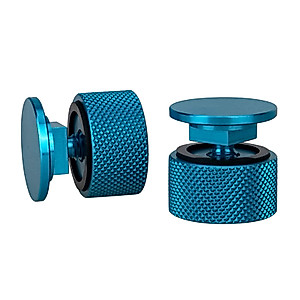 3mirrors Welding Hood (Pipeliner) Helmet Fasteners Sky Blue Headgear Replacement Parts Accessories Screws Flip Hood Aluminum -Anodized w/Silicone Washer Non-Slip 1 Pair