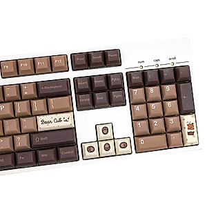 HFSECURITY Keycaps Mechanical Gaming Keyboard Keycaps for Cherry MX Switch GH60 GK61 GK64 68 75 84 87 96 98 104 108