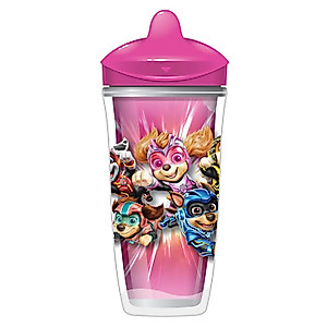 Playtex Baby Sipsters Stage 3 PAW Patrol Spout Cups, Spill-Proof, Leak-Proof, Break-Proof - Pink & Purple, 9 Oz, 2 Count