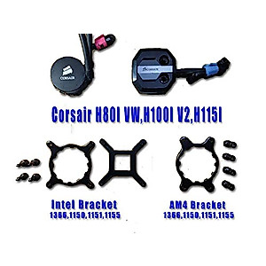 Intel 1366 1150 1151 1155 Socket Mounting Bracket Kit for Corsair Hydro Water Series for H80I VW,H100I V2,H115I INTELB