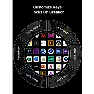 6 Key 2 Knob Macro Keyboard Programmable Wired/Bluetooth /2.4G Receiver 400mAh One Handed Gaming Keyboard With Software Macro Keyboard with macro Keys ,Hot-Swap Switch RGB For Photoshop,Gaming