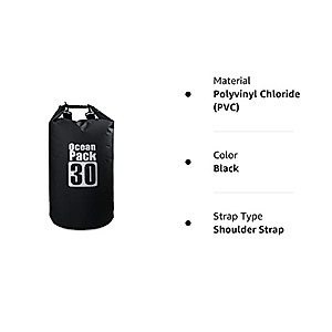 Bear Outdoor Dry Sack/Waterproof Bag for Boating, Kayaking, Hiking, Snowboarding, Camping, Rafting, Fishing and Backpacking (Black, 20L)