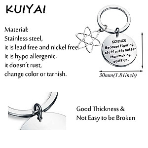 KUIYAI Science Because Figuring Stuff Out Is Better Than Making Stuff Up (stuff up keychain)