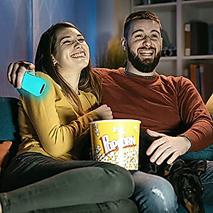 2 Pack Remote Case for Roku, Battery Cover for TCL Roku Smart TV Steaming Stick Remote, Roku TV Remote Cover Silicone Protective Controller Universal Sleeve Skin Glow in The Dark Blue and Green