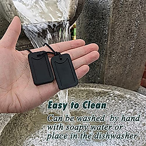 Sensory Chew Necklace for Kids or Adults, Silicone Dog Tag Pendant Chewy for Autism ADHD SPD PICA and Oral Motor Chewing Needs, Fidget Chewable Necklaces (Black)