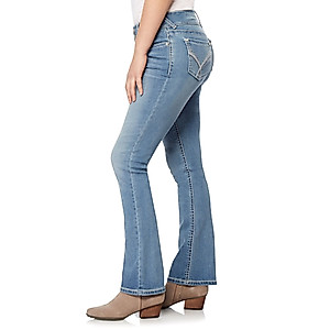 WallFlower Women's Luscious Curvy Bootcut Mid-Rise Bling Insta Stretch Juniors Jeans (Standard and Plus), Paola, 13