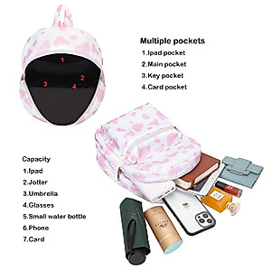 YiXiamo Cute mini tiny small lightweight water repellent pack bag backpack for grils children and adult (Cow Print Pink)