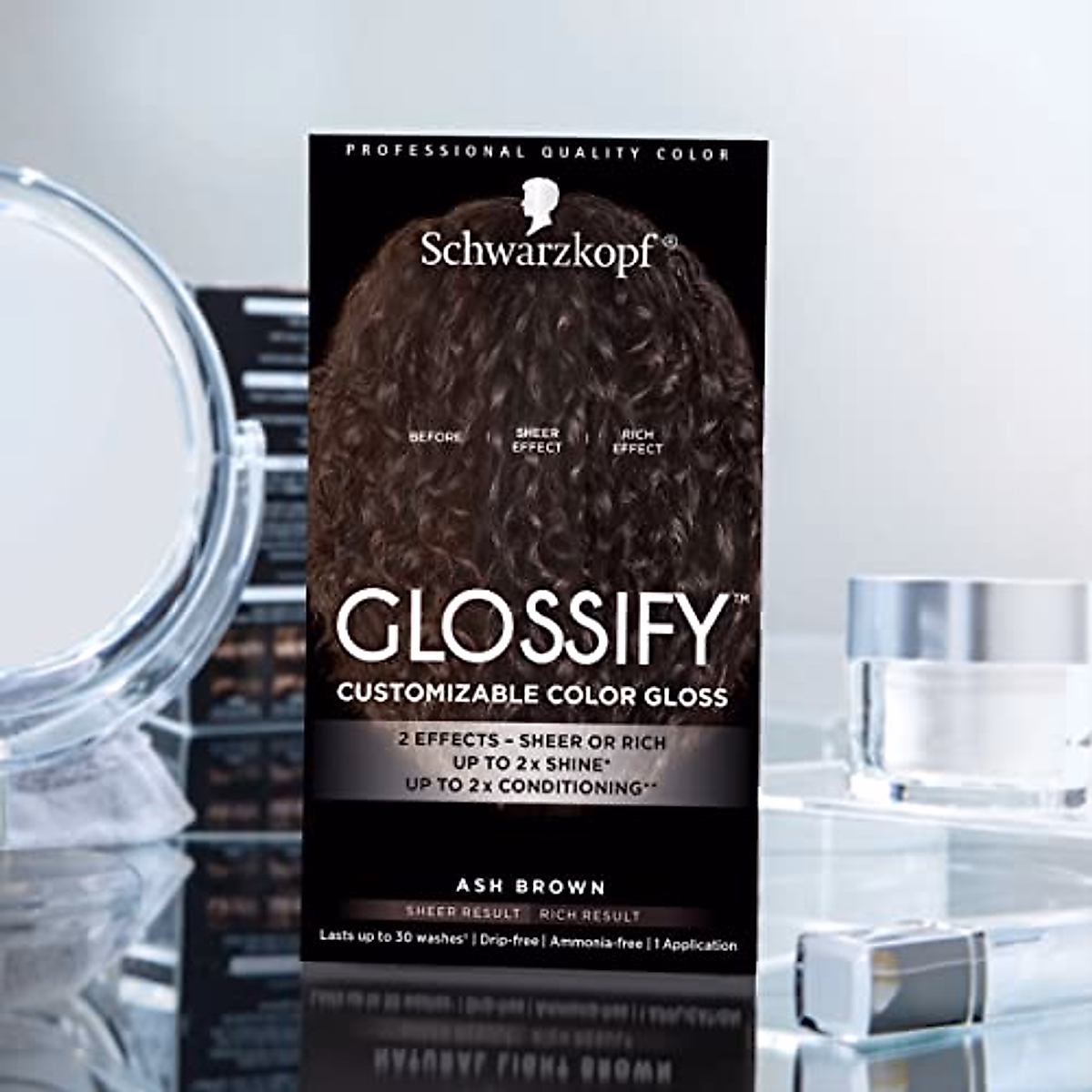 Schwarzkopf Glossify Customizable Color Gloss, Ash Brown
