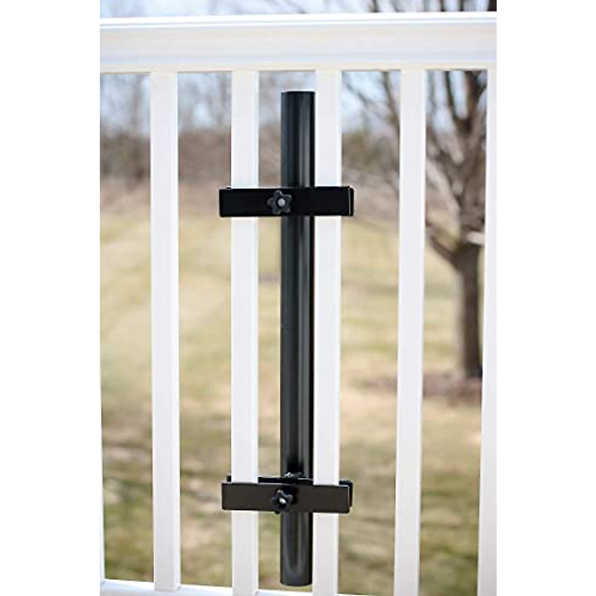 LOVE YOUR DECK | Patio Umbrella Holder | Outdoor Umbrella Base and Mount | Attaches to Railing Maximizing Patio Space and Shade