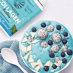 Vegan Collagen Building Powder Protein Peptide with Biotin Vitamin C Hyaluronic Acid Collagen Protein Powder for Hair Skin Nail Dairy Free Gluten Free | Unflavored by Sunwarrior