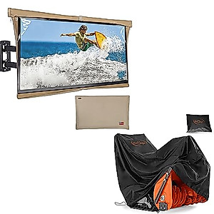 Outdoor TV Cover 48"-50" for Ultra-Thin TVs-Waterproof Double Zipper+Snow Blower Cover, HOMEYA Snow Thrower Cover Waterproof Snowblower Protector All Weather Outdoor Protection Universal Size