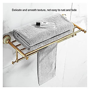 Towel BAR Rack Towel Rail for Bathroom,All Copper European Hand Towel Holder,Jade Bath Towel Rail,Bathroom Hardware Bathroom Rack Towel Bar/Towel Rack (Color : Double Rod, Size : Christmas Reindeer