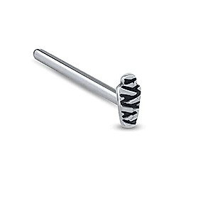 316L Surgical Steel 15mm Straight Nose Ring Stud Halloween Mummy 20G