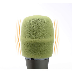 Zzooi 100 PCS Disposable Foam Mic Cover Single Use Microphone Windscreen Foam Cover