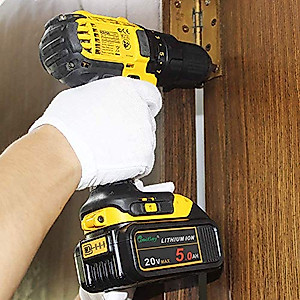 waitley 20V 5.0Ah Replacement Battery Compatible with Dewalt DCB200 20 Volt Cordless Power Tools