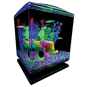 GloFish Aquarium Gravel, Pink/Green/Blue Fluorescent, 5-Pound, Bag Pink/Green/Blue Fluorescent, 4 x 5 x 9 inches ; 5 pounds (29085)