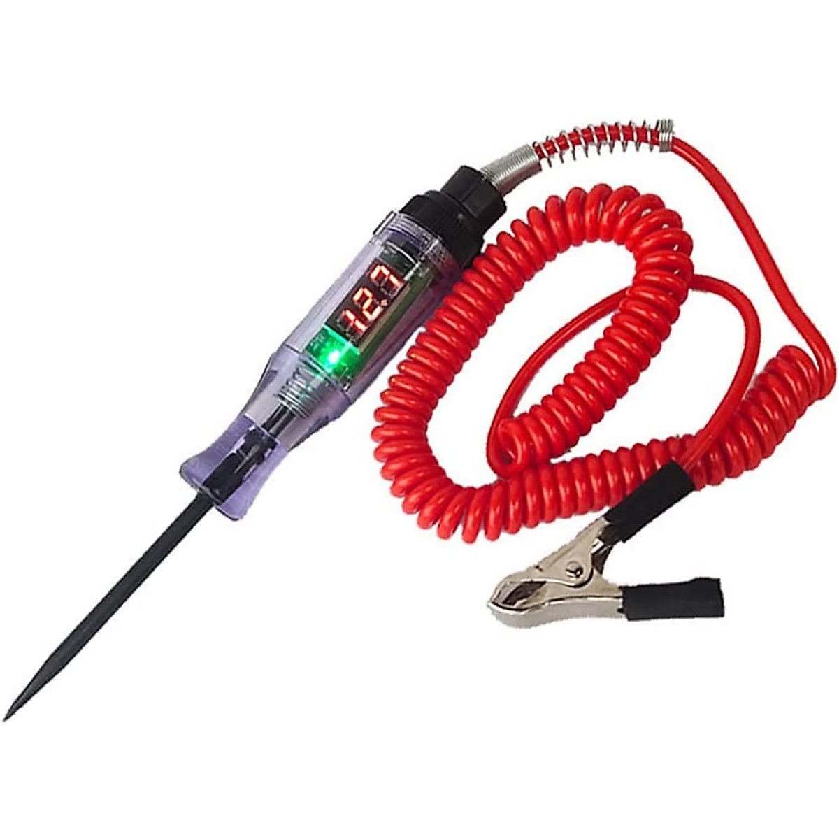 2023 Car Truck Circuit Test Pen -【New Version】Circuit Tester, 3-70V DC Digital LED Circuit Tester, Heavy Duty Light Tester w/ Voltmeter & Spring Wire, Get Result Only Just in 3s (RED - (3-24V))