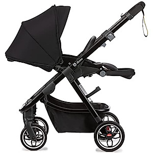 Diono Excurze Baby, Infant, Toddler Stroller, Perfect City Travel System Stroller and Car Seat Compatible, Adaptors Included Compact Fold, Narrow Ride, XL Storage Basket, Black Midnight