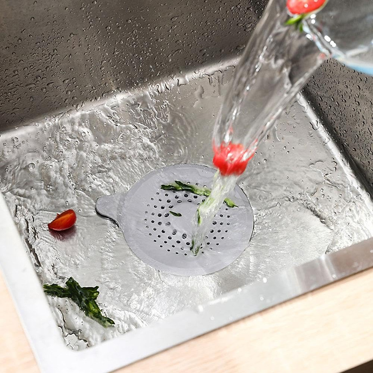 Drain Hair Catcher,Silicone Drain Protector,Bathroom Kitchen Sink Drain Strainer,Hair Catcher Shower Drain Covers Protector,Silicone Hair Strainer for Bathtub, Bathroom,Easy to Install and Clean