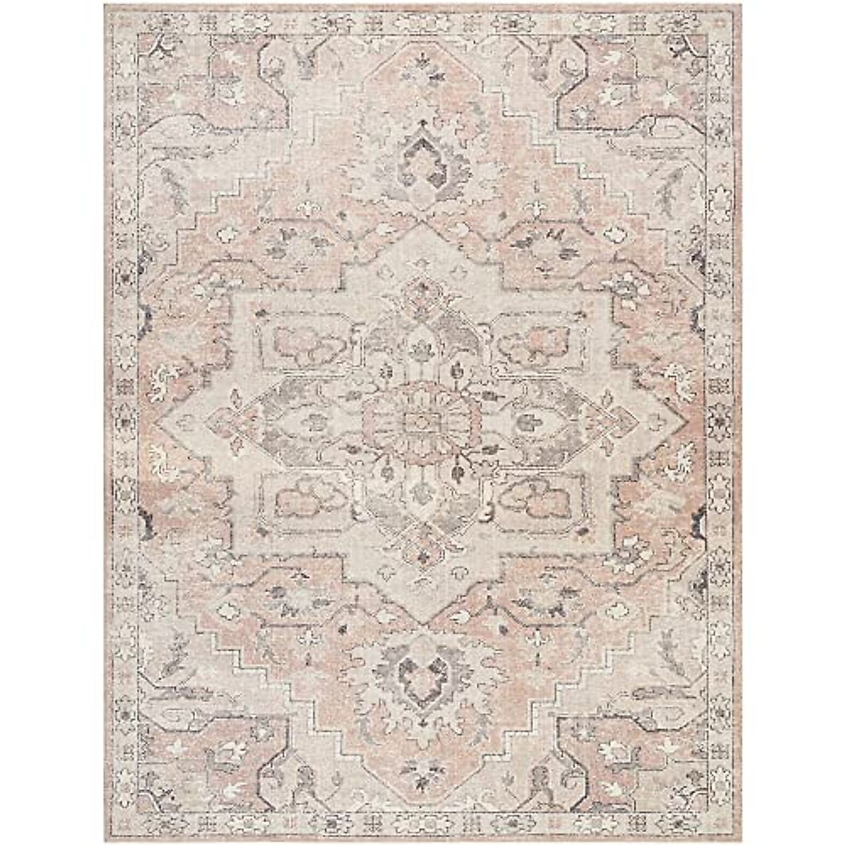 Becki Owens x Surya Elle Medallion Area Rug , 6'7" x 9', Taupe
