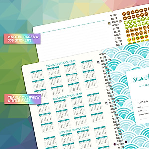Student Planner 2024-2025 - School Planner, July 2024- June 2025, 8.5" x 11", 2024-2025 Student Planner/Academic Planner with 3-Hole Punched