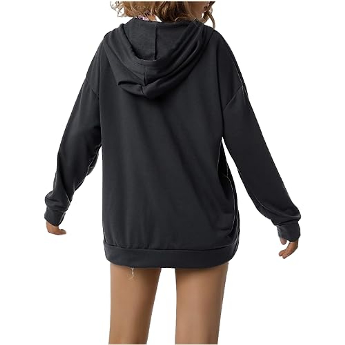 Lausiuoe Pink Hoodie Womens Long Sleeve Cute Cat Ear Pullover Hoodie Crop Top Gothic Cold Shoulder Lace Up Y2k E-Girl Oversized Sweatshirt