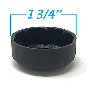 Bundle: 6 Pairs Deluxe TuffCaps Walker Glide Covers for Use with Rubber Tips (Sold Separately) (Black)