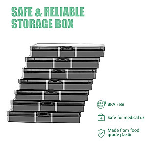 IDekooror Photo Storage Box 5" x 7",7 Inner Photo Case Photo Keeper Acid-Free Photo Boxes Storage, Seed Organizer Craft Storage Box for Cards Pictures Stamps Office Supplies (Black)